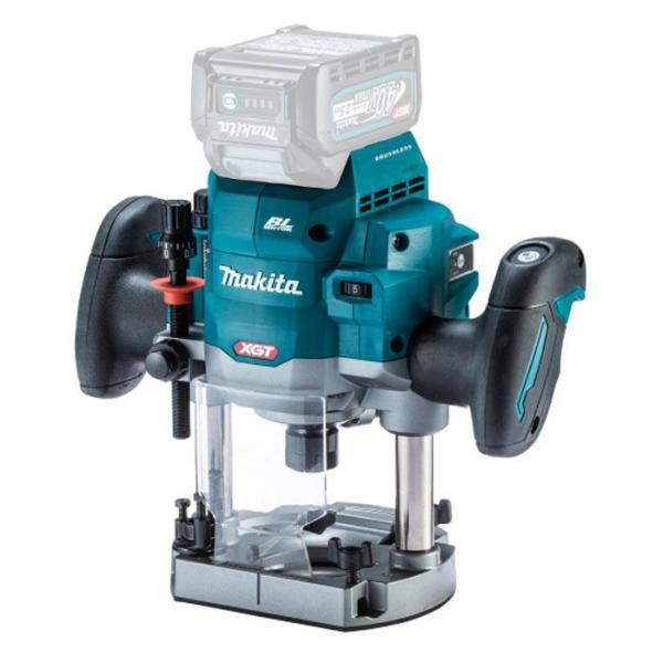 マキタ 40V 充電式ルータ RP001GZ チャック孔径12mm 本体のみ※バッテリ・充電器別売／本体のみモデル●高負荷作業でもパワフルな切削●軽量・低全高で優れた取り回し●質量3.9kg(BL4025装着時)作業者の負担を軽減●高さを抑...