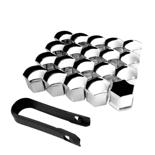 TRS リヤハブナットカバー 角型 21mm シルバー 20個入 ABSメッキ 350120リヤハブナットに装着するハブナットカバーデザイン性だけでなく、ハブボルトの汚れを防止します。ハブナットに押し込んではめるだけの簡単取付。取り外し工具...