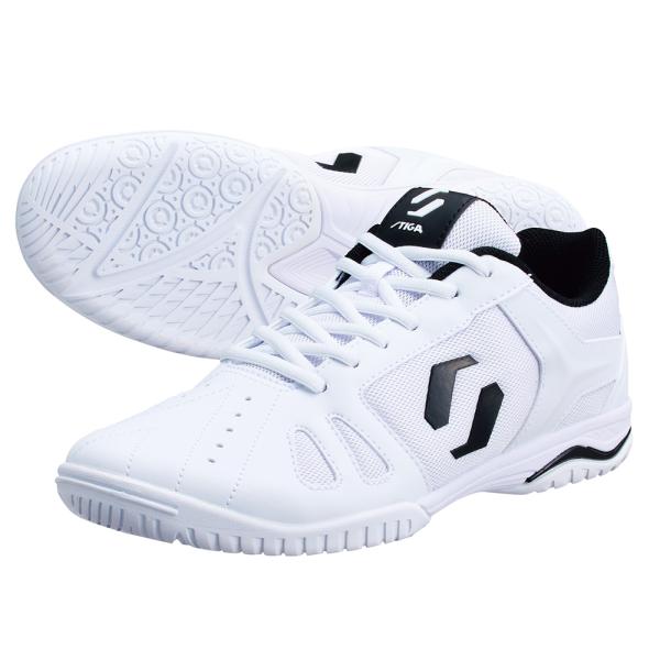 サイズ：36〜46（ヨーロッパサイズ）STIGAマークが映えるデザイン軽量で、俊敏性を求める選手に最適な一足です。シューズ袋付きです。MADE IN CHINA