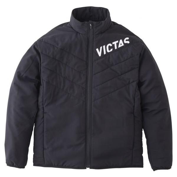 タイトシルエットながらナチュラルストレッチの機能素材の採用で動きやすさも兼ね備えた、肩口のVICTASタイプロゴがスタイリッシュなウオーマージャケットです。UNISEX製品