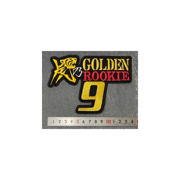 ＊虎乃GOLDEN ROOKIE 9　刺繍ワッペン虎の背番号9に注目!!ビート魂ショップオリジナル刺繍ワッペン新作です。他にはないデザインで、目立って下さい。＊素材：アーバンツイル／ポリエステル１００％＊サイズ：約10cmx14.5cm 　...