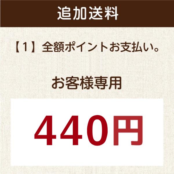 追加送料をポイントにてお支払いされたい場合は、商品と合わせてご購入お願い致します。・1配送につき+440円の追加送料となります。 ・こちらのカゴのみご注文された場合、自動的にキャンセルとさせていただきます。