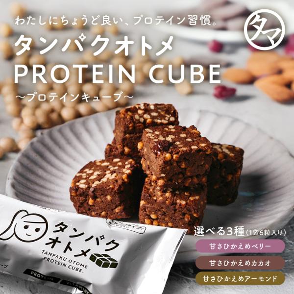 【発売日：2025年06月01日】【商品名】タンパクオトメキューブ【賞味期限】製造日より12ヶ月【内容量】6個（標準40g）【使用方法】そのままお召し上がり下さい。【保存方法】高温多湿、直射日光を避け涼しい所に保管してください【製造国】日本...