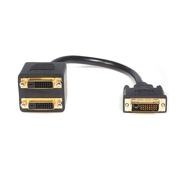【ご購入後の当店からの連絡はご登録のメールアドレスに通知いたします。必ずご確認ください】DVIスプリッターでディスプレイをミラーリング:30cmケーブル付きDVI-D(DVIデジタル)- 2x DVI-Dスプリッタ。1つのDVIデジタル(2...