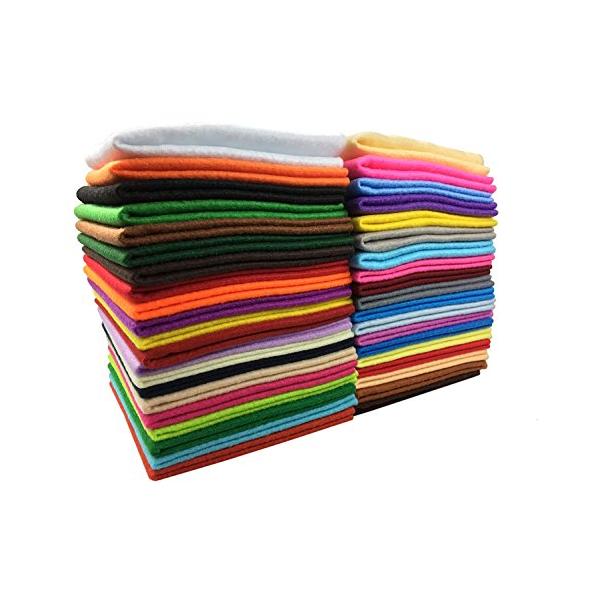 【ご購入後の当店からの連絡はご登録のメールアドレスに通知いたします。必ずご確認ください】材質：30% ウールと70%アクリル繊維 厚さ：1mm~1.5mm(カラーにより違いがある)。40色(40枚)で明るい色から暗めの色までお気に入りのカラ...