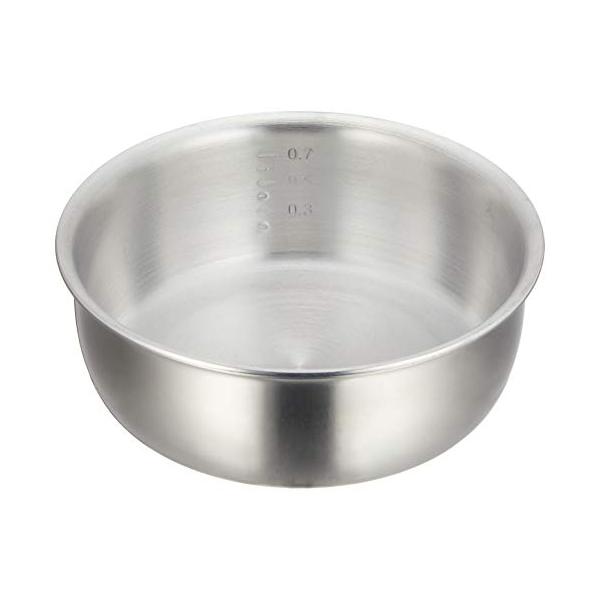 【ご購入後の当店からの連絡はご登録のメールアドレスに通知いたします。必ずご確認ください】外寸 :φ165mm 底径:127mm・内寸 :φ150×60mm重量:0.4kg材質:アルミ(1.9mm)・SUS430容量:0.9L