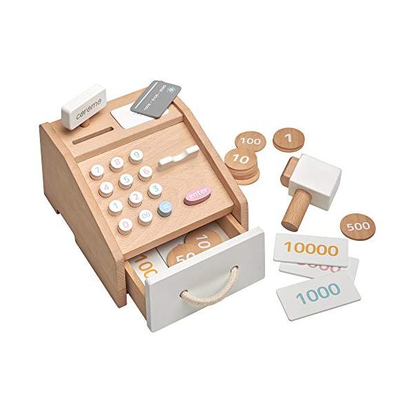 【ご購入後の当店からの連絡はご登録のメールアドレスに通知いたします。必ずご確認ください】天然木のあたたかみ……プラスチック製や木目調のシートを張ったものとはひと味違う、天然木のあたたかみあふれる木製のレジスタートイ。木のやさしい肌触りや、音...
