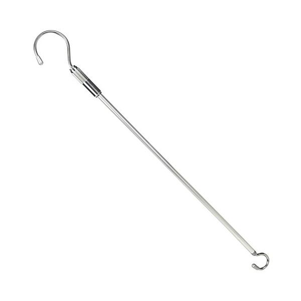 【ご購入後の当店からの連絡はご登録のメールアドレスに通知いたします。必ずご確認ください】フックの内径:20/40mmフックの長さ:500~800mm参考使用荷重:5.0kg仕上げ:銀抗張力(kgf):4