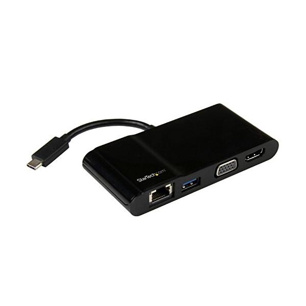 【ご購入後の当店からの連絡はご登録のメールアドレスに通知いたします。必ずご確認ください】4 in 1 ポータブルドック:4K/30Hz HDMI または1080p VGAのビデオ出力(シングルモニタ)、USB-Aポート(USB 3.1 Ge...