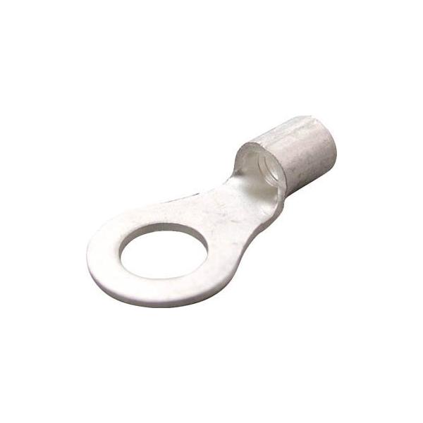 【ご購入後の当店からの連絡はご登録のメールアドレスに通知いたします。必ずご確認ください】【商品概要】:日本●接触面(舌部)が丸く、ねじ固定用の取り付け穴がある裸圧着端子です。●軟鋼のより線、または単線の電線の接続に。●電線抱合範囲単線mm:...