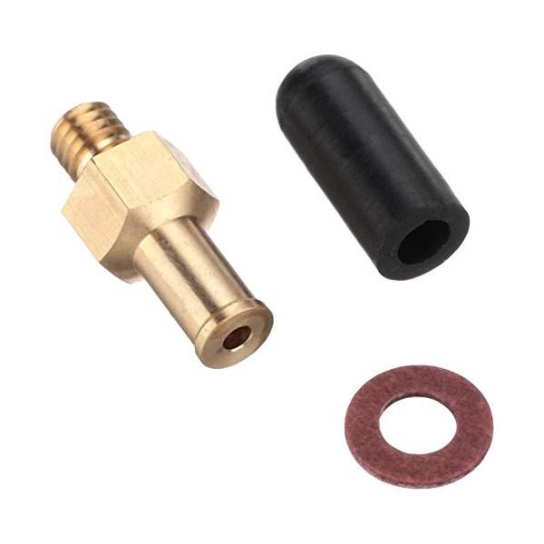 【商品概要】用途：バキュームゲージ用アダプター材質：真鍮サイズ：5mm x P0.80mm入数：1個付属品：ラバーキャップ、シールリング【商品説明】【商品の特徴】MOTION PRO社のバキュームアダプターです。一度の装着で同調のたびにアダ...