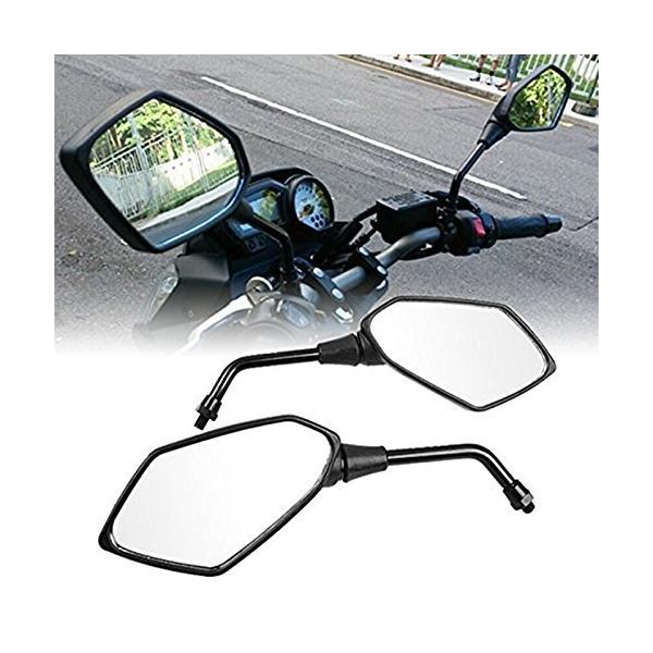【商品概要】製品名：バイクバックミラー；材質：プラスチックカラー：ブラック；パッケージコンテンツ：ペアXバイクバックミラー寸法： 32.5 x 9.5 x 6.5cm(L*W*H)重量： 430gフィットメント:すべてのオートバイで10ミリ...