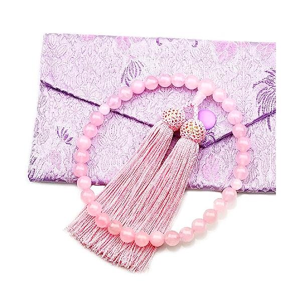 【ご購入後の当店からの連絡はご登録のメールアドレスに通知いたします。必ずご確認ください】【商品概要】珠の素材】：【珠の素材】：※親玉：紅水晶(ローズクォーツ)約10ミリ ※主玉：紅水晶(ローズクォーツ)約8ミリ ※天玉：紅水晶(ローズクォー...