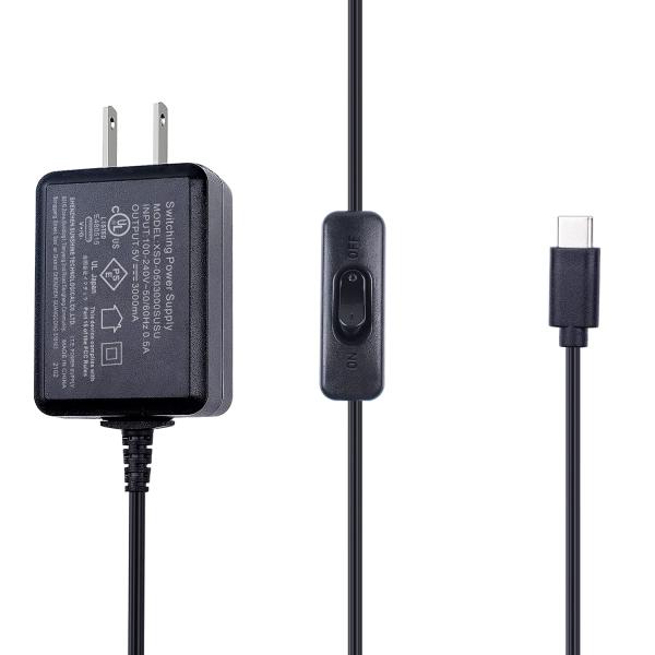 【商品概要】規格:5V 3A電源アダプター Raspberry Pi 4に適用.1.5M type C ケーブル オン/オフスイッチ付き.出力: DC 5V/3A 入力: AC100-240VON/OFFスイッチ付き:ワンボタン操作で電源の...
