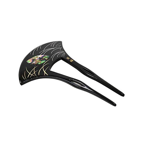 【ご購入後の当店からの連絡はご登録のメールアドレスに通知いたします。必ずご確認ください】【商品概要】サイズ(cm)　高さ:約13　巾:約7.5　挿し部分:約8.5螺鈿の輝きがとてもお洒落でエレガントな英峰作のかんざしです。留袖から普段使いの...