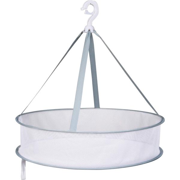 【商品概要】【商品仕様】:サイズ/使用時:約約直径48×高さ55cm・ネット部分:約直径48×高さ11cm、カラー/グリーン、内容/1個、材質/ポリエステル・鉄・プラスチック【便利な平干しネット】:通気性の良いメッシュ素材でできた、デリケー...