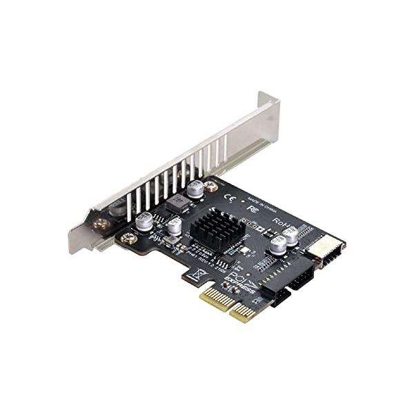 【商品概要】コネクタ1: USB 3.0 20ピンソケット。 コネクター2:USB 3.1 20ピンフロントパネルヘッダー。アダプターは、マザーボードのPCI-E 1xをUSB 3.1ヘッダーに変換するためのコンバーターです。したがって、ハ...