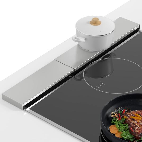 【商品概要】??【薄型伸縮式排気口カバー】料理の邪魔にならない超薄型設計、幅約43-80cmまで、排気口の高さは約2.5cm以下のビルトインガスコンロ、IHクッキングヒーターに対応します。?【耐傷&amp;滑り止めマット】鋼線引きプロセス、...