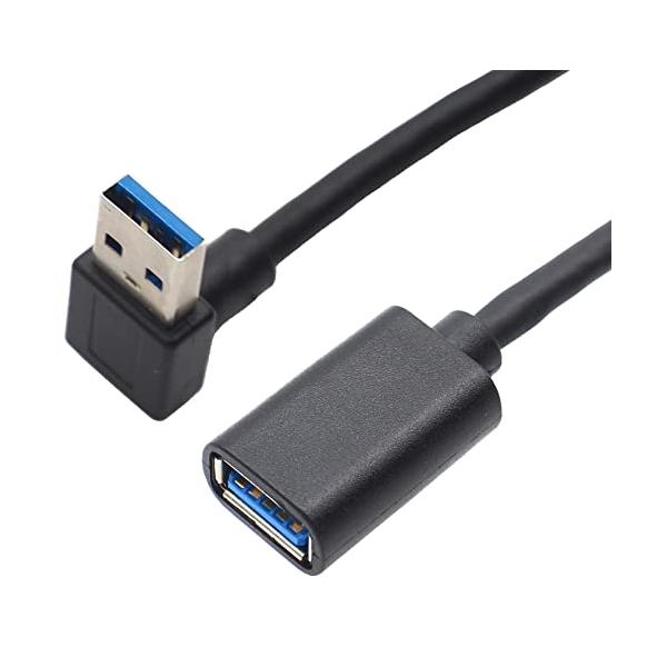 【ご購入後の当店からの連絡はご登録のメールアドレスに通知いたします。必ずご確認ください】【商品概要】USB3.2 Gen1 5Gbps (USB3.0 USB3.1Gen1)用 USB-A延長ケーブル L字USB-A オス-ストレートUSB...