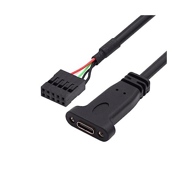 【商品概要】12cm標準のPCIeブラケット付き。 長さ：20cm9pinマザーボード内部USB 2.0ポートを外部USBタイプCソケットに変換できます。USB 2.0 480Mbpsデータと5V/500MAパワー最大サポート。USB-C ...