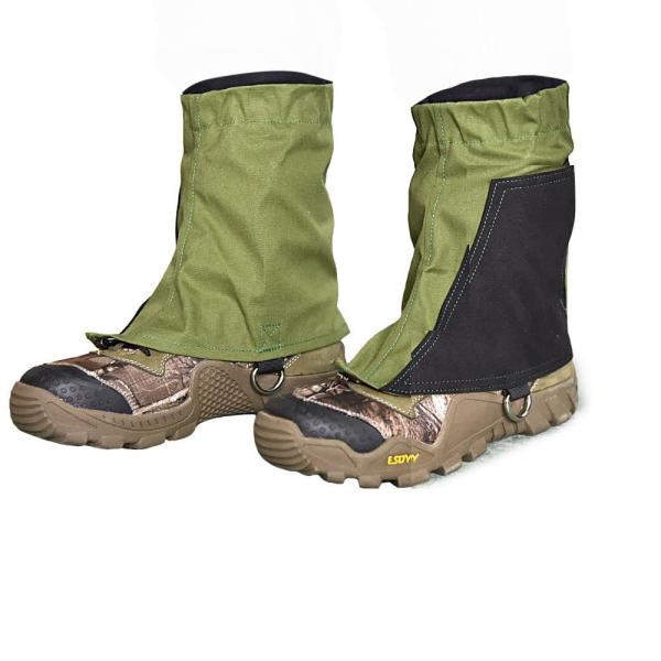 【商品概要】【仕様・素材】：素材：耐摩耗キャンバス＋マイクロファイバークロス、サイズ：高さ約22cm、袖口周り約32cm、足首周り約42cm、重さ約211g。 色: アーミーグリーン【外れにくい】：ステンレススナップボタン、上下1組。 幅2...