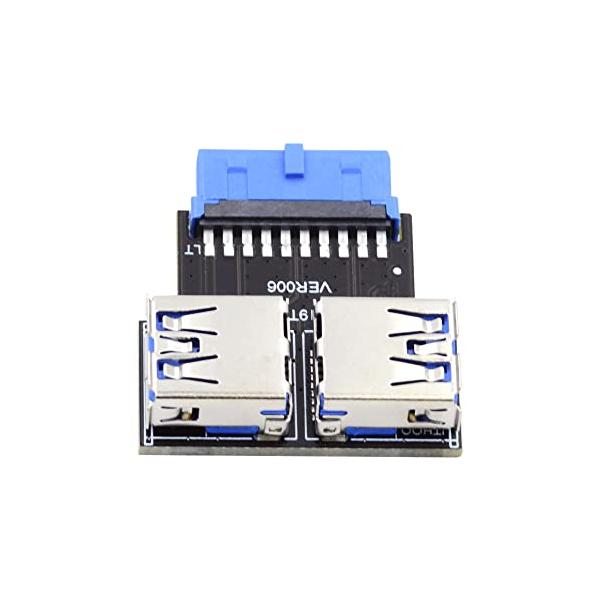 【商品概要】したがって接続できます。 USBメモリースティックまたはUSB-WLANスティック。20ピンヘッダーを内蔵USB 3.0マザーボードに接続し、USB Type Aメスを外部USB 3.0デバイスに接続できます。このUSB 3.0...