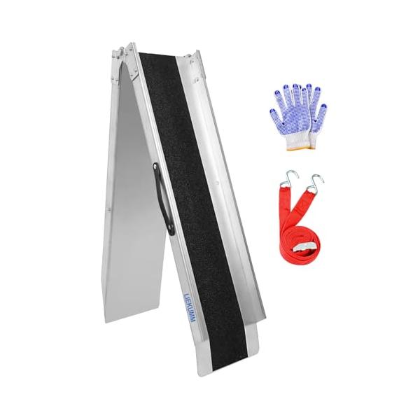 【商品概要】【仕様】このバイクスロープはスチール製で、それなりの重量(約9.24kg)がありますから、ご注意ください。商品のサイズは長さ180*幅23cm*高さ5cmで、耐荷重が280kgに達します。ご注意:このスロープの最大使用高さが51...