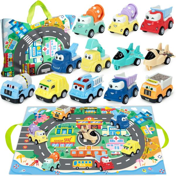 【商品概要】【建設車両12台セット】この建設車両おもちゃセットには、ショベルカー、ブルドーザー、ダンプトラック、クレーン台、タンク車など12個のリアルに再現された建設車両が付いてきます。お友達と一緒に、または一人でいろいろな役を演じて楽しく...