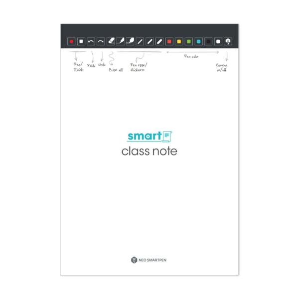 【商品概要】【製品詳細】Smart Class Note（スマートクラスノート）60P 方眼パッドタイプ縦開き。こちらはNeo smartpen（別売）と紙（Nノートシリーズ）とアプリでご利用頂くプロダクトです。スマートクラスノートは紙のノ...
