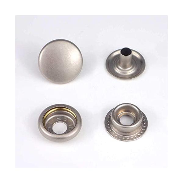 ・シルバー(つや消し) 10セット ・・Color:シルバー(つや消し)Size:10セット・頭径：約15mm・素材：鉄・加工：ニッケル鍍金、つや消し加工・個数：10セット入り