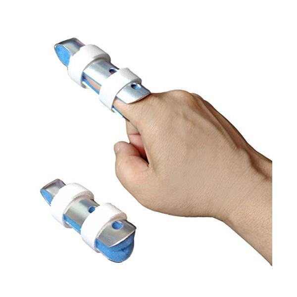 ・ 1個 (x 1) ・サポーターに外装の金属プレートが痛んだ指をシッカリ固定。外からの衝撃を完全ガード！　無駄な動きも防ぎ、回復を早めてくれます。・マジックテープ方式なので、着脱も簡単です。2点ベルト式でしっかり固定できるから、装着時に簡...