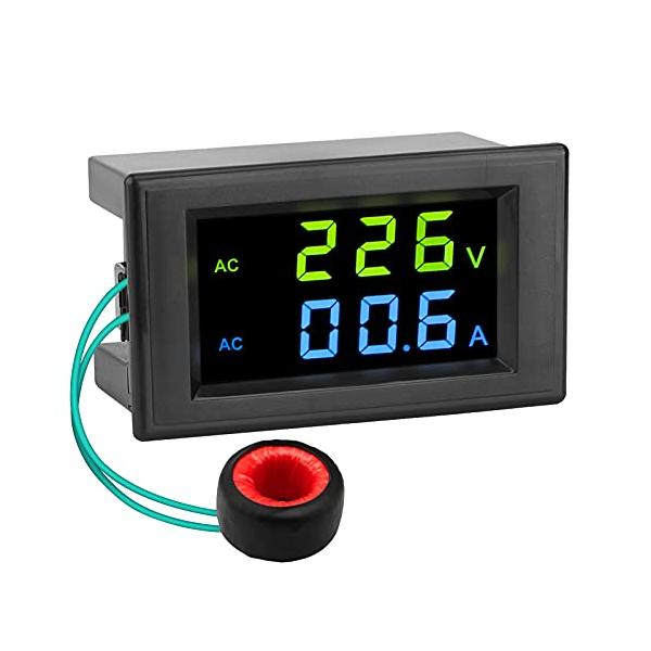 ・グリーン  ・DROKマイクロデジタルマルチメータ電圧測定範囲AC 80-300V、電流の測定範囲は0-100A、高精度1％±2桁です。・多機能メーター - 異なる色（電圧は赤、電流は緑色）で同じ画面に電圧と電流を表示します。・シンプルな...