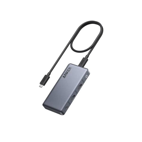 グレー/-/A8372・パッケージ個数:1・7つのポートを1つに：USB 3.2 Gen2 対応のUSB-Cアップストリームポート、USB PDに対応した最大100W入力が可能なUSB-Cポート、4K (60Hz) 対応のHDMIポート2つ...