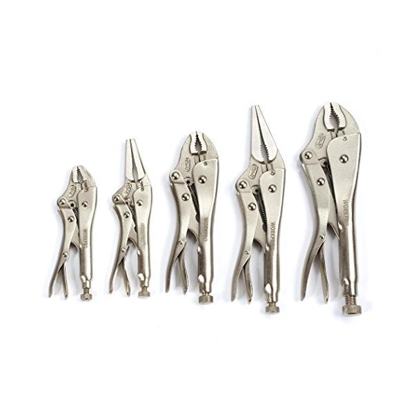 ・シルバー ロッキングプライヤーセット5本組 W001316AJ・セット内容:●175ｍｍカーブジョーロッキングプライヤー 重さ:330g ●125ｍｍカーブジョーロッキングプライヤー 重さ:160g ●250ｍｍカーブジョーロッキングプラ...