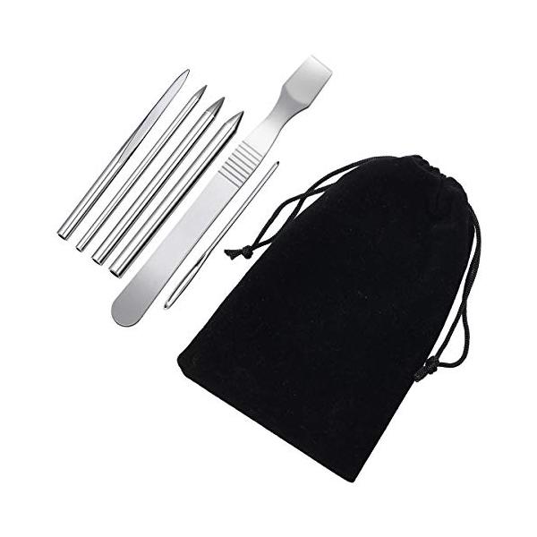 ・シルバー 長さ7.7cm ・材質：ステンレス・商品内容：パラコードニードル×4本、スクレーパー×1本、縫い針×1本、巾着袋×1個・手作りのネックレスやブレスレット、アクセサリーなど、あなたのセンスで素敵なハンドメイドの作品がお作りいただけます。