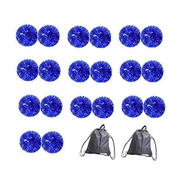 ・ブルー20個  ・・Color:ブルー20個・ダンス、運動会、スポーツの応援などイベントを盛り上げるポンポン20個（両手使用で10人分）・ポンポンのテープの幅は約2cm、長さは約13cmです。円の直径は28cm前後、１つ約50ｇ。お子様か...