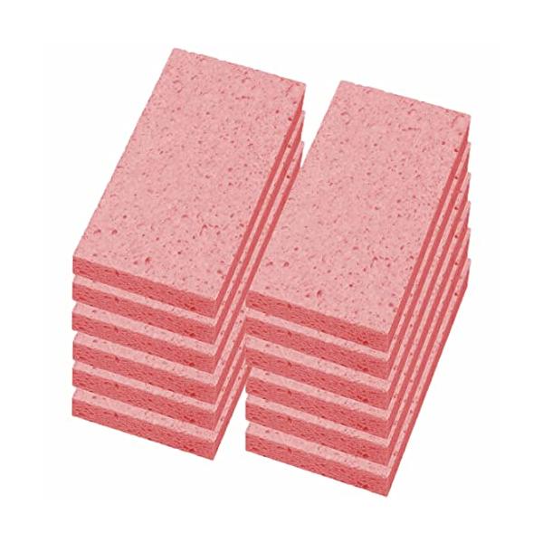 12個セットピンク/12個/-・Color:ピンクSize:12個・パッケージ個数:1・サイズ：約7×11.5×1.5cm 重量：約25g、 素材：セルローススポンジ（天然繊維素材100％)、 生産国：日本、 耐熱温度：120度、 セット：...