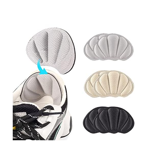 ・白、グレー、黒  ・【快適な靴のかかと貼付】:このセットには3対の白、黒、灰色のかかと貼付が含まれており、日常の使用と交換を満たすことができます。かかと貼付はより多くの緩衝を提供し、靴がかかとを摩擦することを防止し、かかとの水泡や繭による...