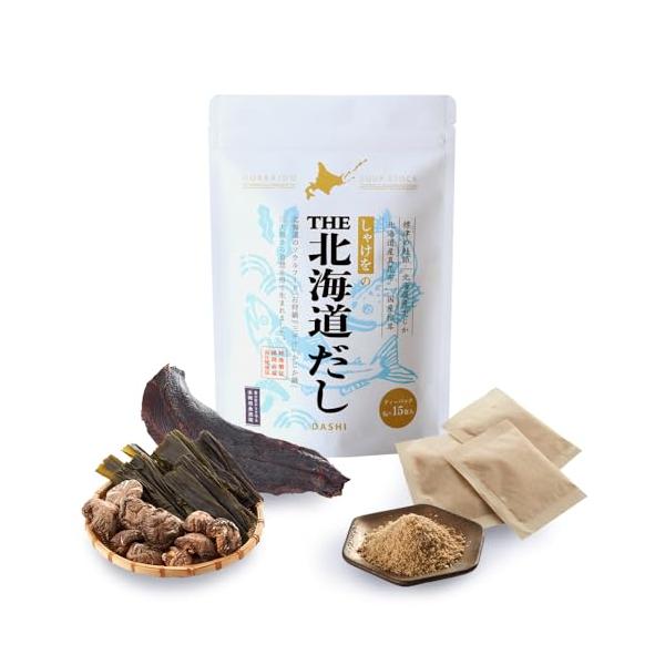 -/1袋(4g×15包)/4570166520002・Size:1袋(4g×15包)・『標津の鮭節』×『北海道産かじか』×『北海道産昆布』×『国産椎茸』をブレンド。・素材は全て国産を使用。・北海道のソウルフードで鍋が壊れるほど美味しいと言わ...