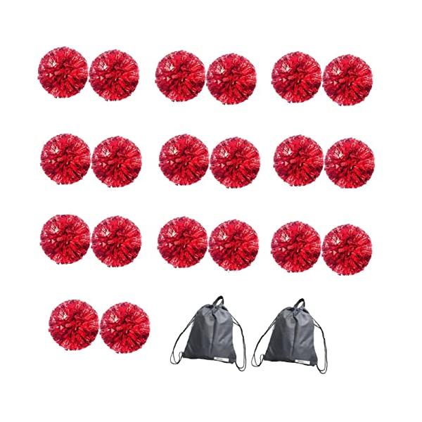 ・レッド20個  ・・Color:レッド20個・ダンス、運動会、スポーツの応援などイベントを盛り上げるポンポン20個（両手使用で10人分）・ポンポンのテープの幅は約2cm、長さは約13cmです。円の直径は28cm前後、１つ約50ｇ。お子様か...