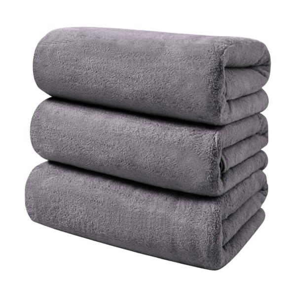 3枚組/バスタオルグレー/3枚組/バスタオル/CSYJ05・Color:グレーSize:3枚組/バスタオル・パッケージ個数:1・マイクロファイバー素材丁寧に織り上げた高品質極細繊維です。一般的なマイクロフアイバ-のタオルと比ベて約2倍以上の...