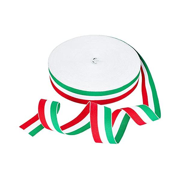 赤・白・緑/-/SRIB-WH0009-02A-JP・イタリア国旗リボン：赤・白・緑の3色からなるアメリカ国旗リボン1巻きをお届けします。サイズは長さ50m、幅30mmです。ワンポイントのアクセントとして、愛国者と手芸愛好者には大人気があり...
