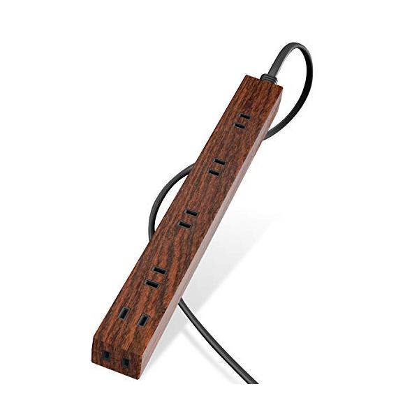 (1) 電源タップ単品・ウォールナット 1m ECT-0201W・・Color:ウォールナットSize:1mStyle:(1) 電源タップ単品・インテリアに馴染む木目調デザイン。差込口の間隔が広くACアダプタもすっきり接続できるスリムタップ...