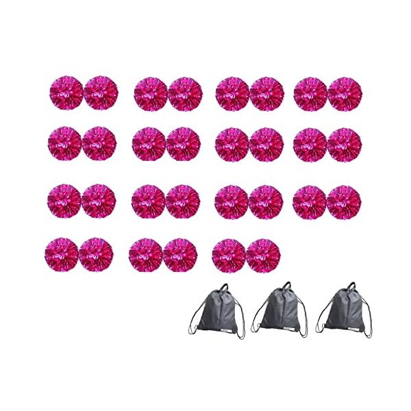 ・ピンクパープル30個  ・・Color:ピンクパープル30個・ダンス、運動会、スポーツの応援などイベントを盛り上げるポンポン30個セット。（両手で15人分）・ポンポンのテープの幅は約2cm、長さは約13cmです。円の直径は28cm前後、１...