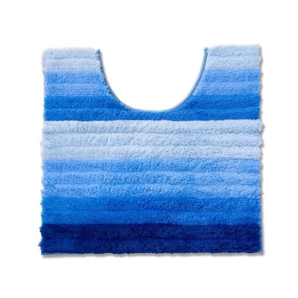 ブルー/トイレマット(レギュラー)/-・パッケージ個数:1・本体サイズ:約60×60×2.5cm・素材・材質:アクリル95%、ナイロン5%・原産国:中国・裏面すべり止め加工・消臭加工