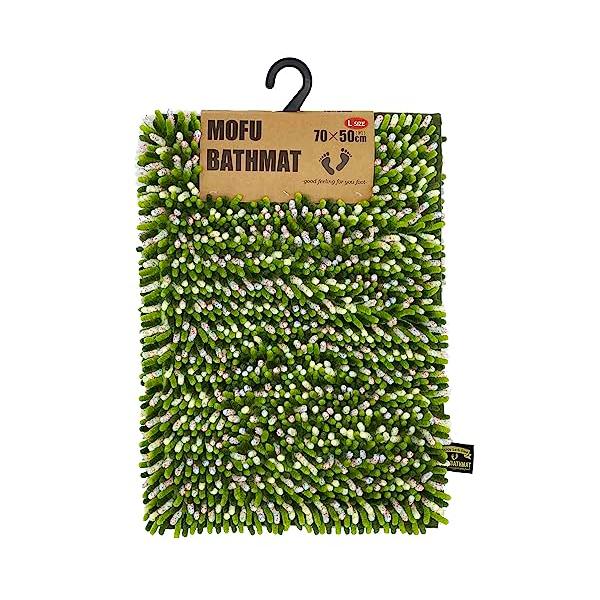 バスマットオリーブ/50 x 70 cm (長方形)/MF-006・Color:オリーブSize:50 x 70 cm (長方形)Style:バスマット・パッケージ個数:1・商品仕様サイズ：幅70×奥行50×高さ3cm、素材：ポリエステル1...