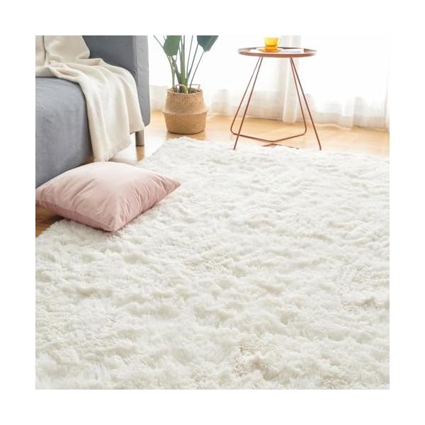 コテージパールホワイト/185 x 185 cm (正方形)/I024-185185WH・Size:185 x 185 cm (正方形)Color:パールホワイト・パッケージ個数:1・ふわふわ柔らかな肌触りカーペット表面の生地は上質なポリエ...