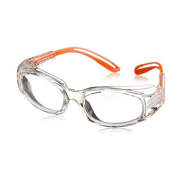 保護・オレンジクリア  RSX3VFPOR・レンズ色:クリア・レンズタイプ:ポリカーボネート・テンプルカラー:オレンジ・レンズ厚(mm):2.2・幅(mm):147