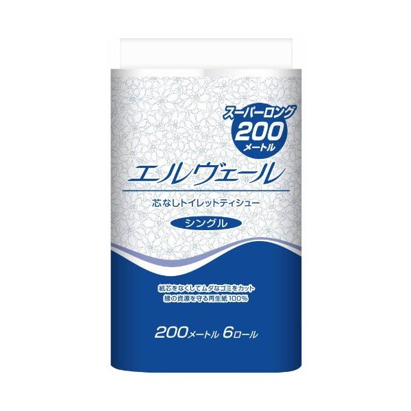 200m×6ロールホワイト/6ロール (x 1)/723273・Size:6ロール (x 1)PatternName:単品・パッケージ個数:1・タイプ:シングル・色:ホワイト●再生紙・幅(mm):107・ケース入数:6ロール・長さ(m):200