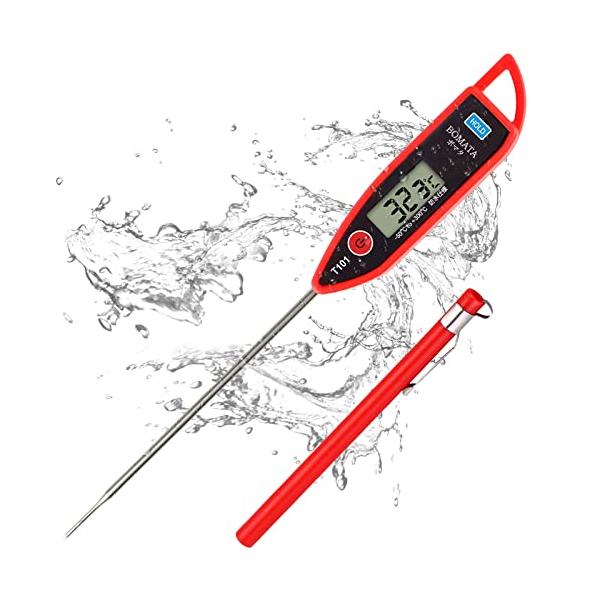 レッド/-/-・Color:レッド・速読3~6秒，広い測温範囲変径プローブを使用、さらに細いプローブの先端、普通の太いプローブと比べて伝導スピードが早く、読み取り時間は僅か3-6秒です。測定温度範囲: -50~300度、最小表示: 0.1度...